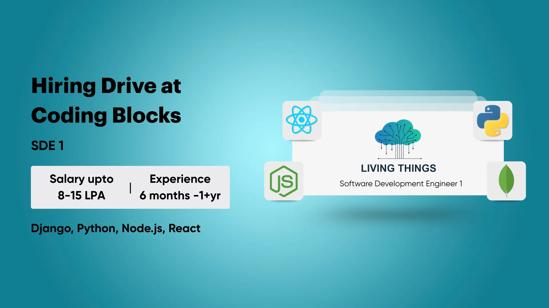 SDE-1 Role at Living Things, IIT Bombay – IoT Job via Coding Blocks